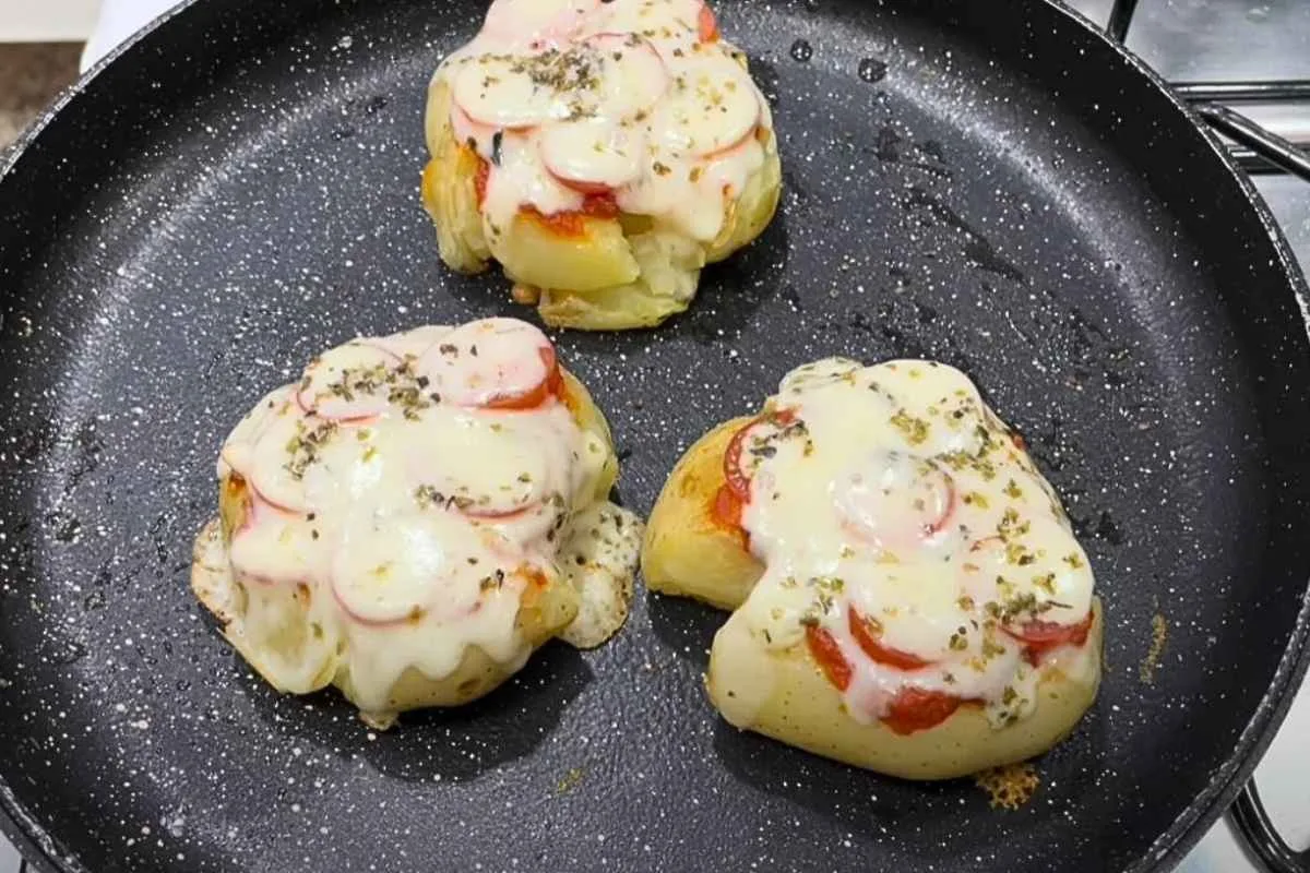 Mini Pizza de Batata - Sem Forno e Poucos Ingredientes